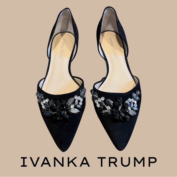 Ivanka Trump | Shoes | Ivanka Trump Black Suede Pointed Toe Dorsay ...